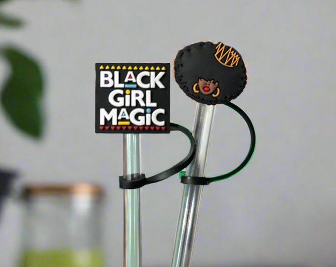 Black Girl Magic Straw Topper Covers for Standard & Stanley Straws - Etsy