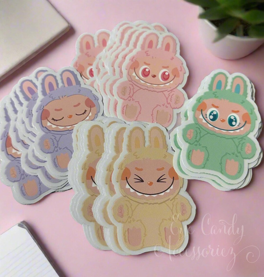 LABUBU VINYL STICKER| Viral Monsters | Car Decal | Laptop Decal - Etsy ...
