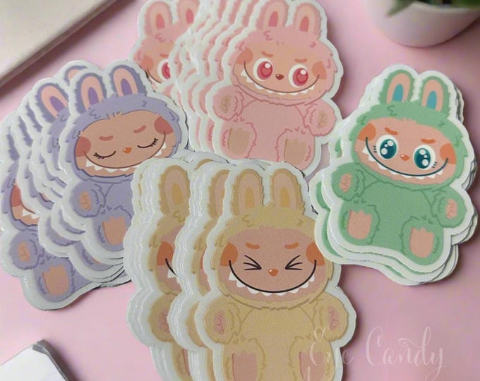 LABUBU VINYL STICKER| Viral Monsters | Car Decal | Laptop Decal - Etsy