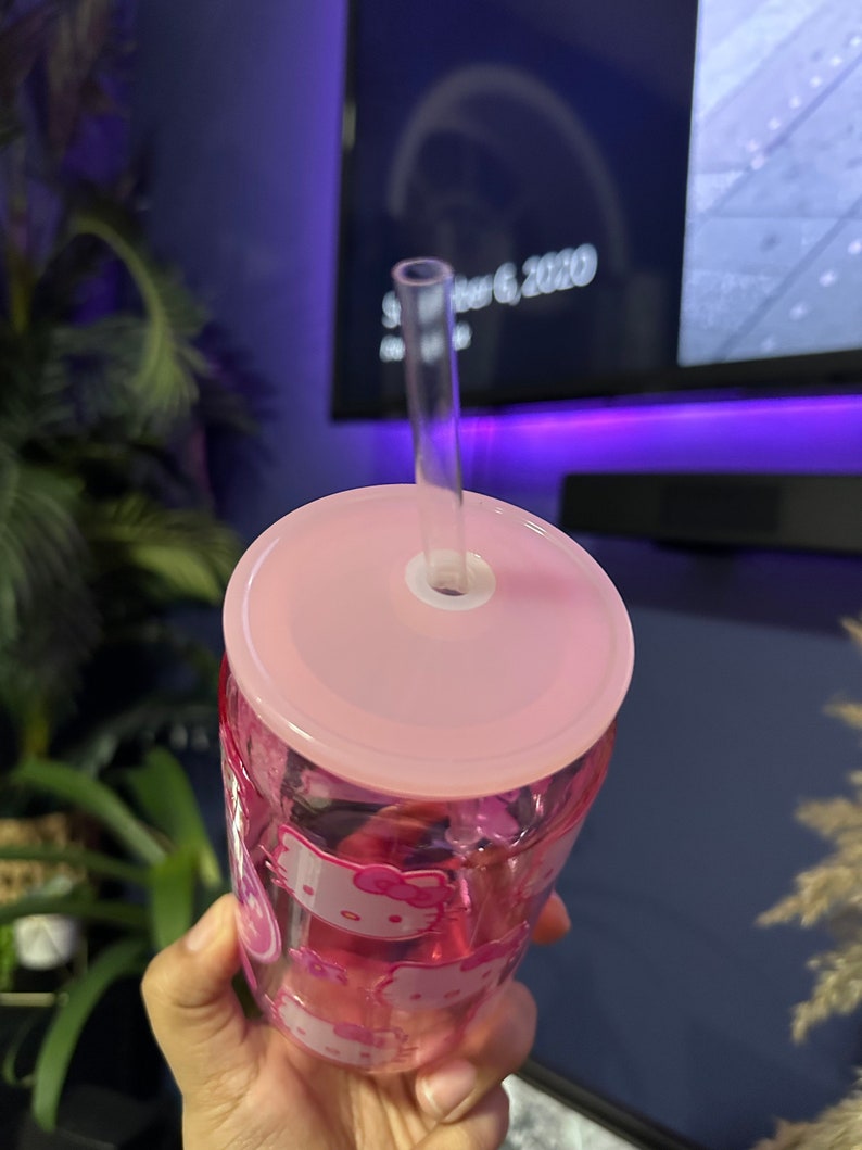 Kitty 16oz Plastic Acrylic Can - Etsy