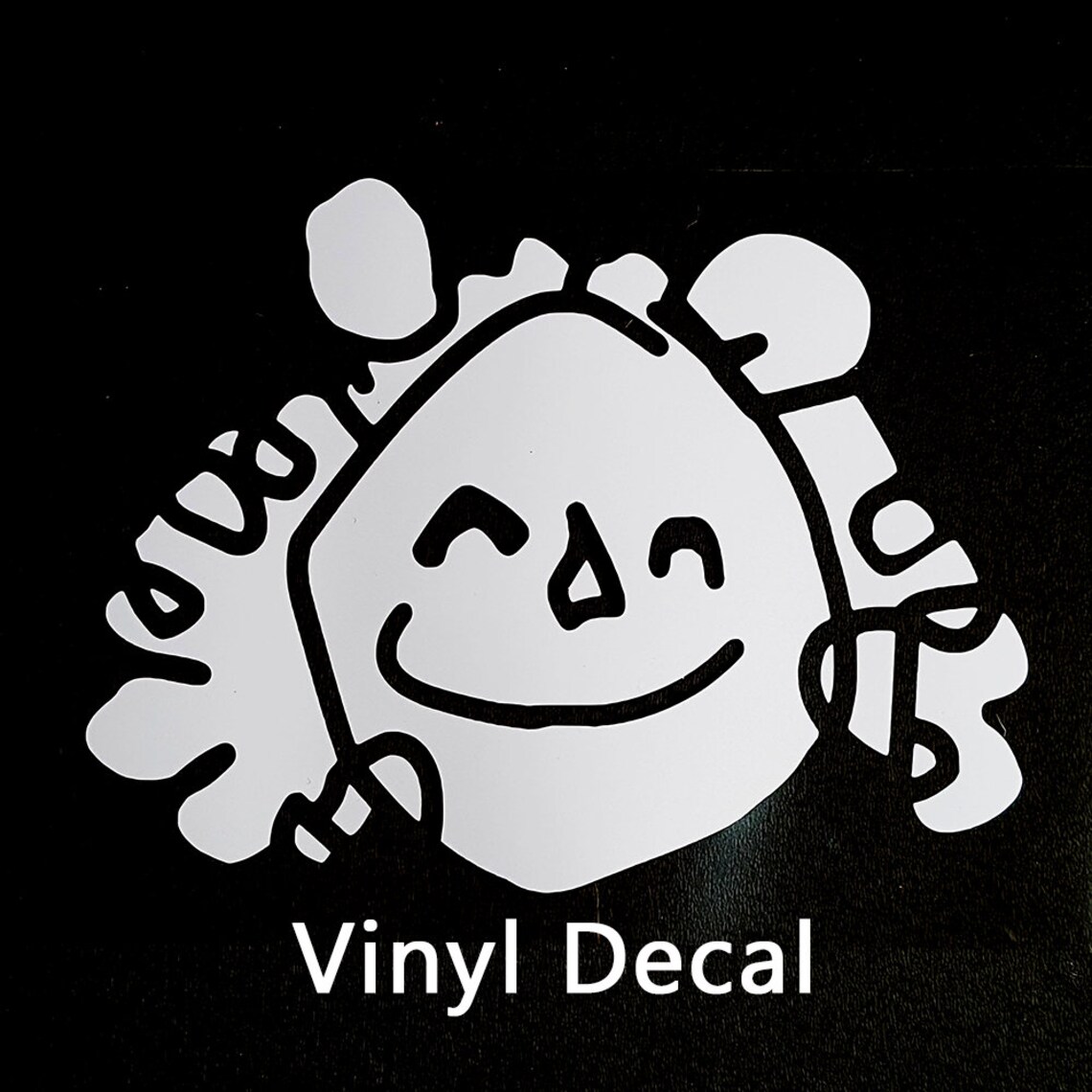 Bartholomew Kuma Flag Bonney's Drawing of Kuma White Vinyl Decal for ...