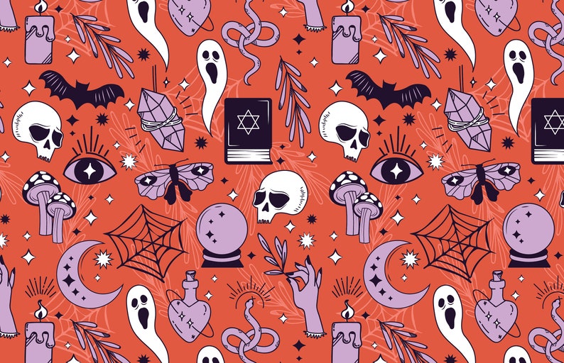 Witchcraft Vector Clipart - Crystal Ball, Spooky Graphics, Spell ...