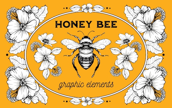 Vintage Honey Bee Clip Art