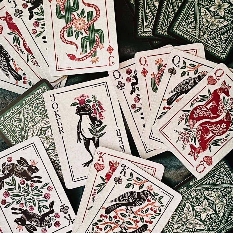 Playing Cards Folk Art - Etsy
