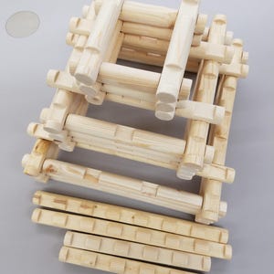 250 Piece Handmade 'lincoln Logs' Extra Large Set - Etsy