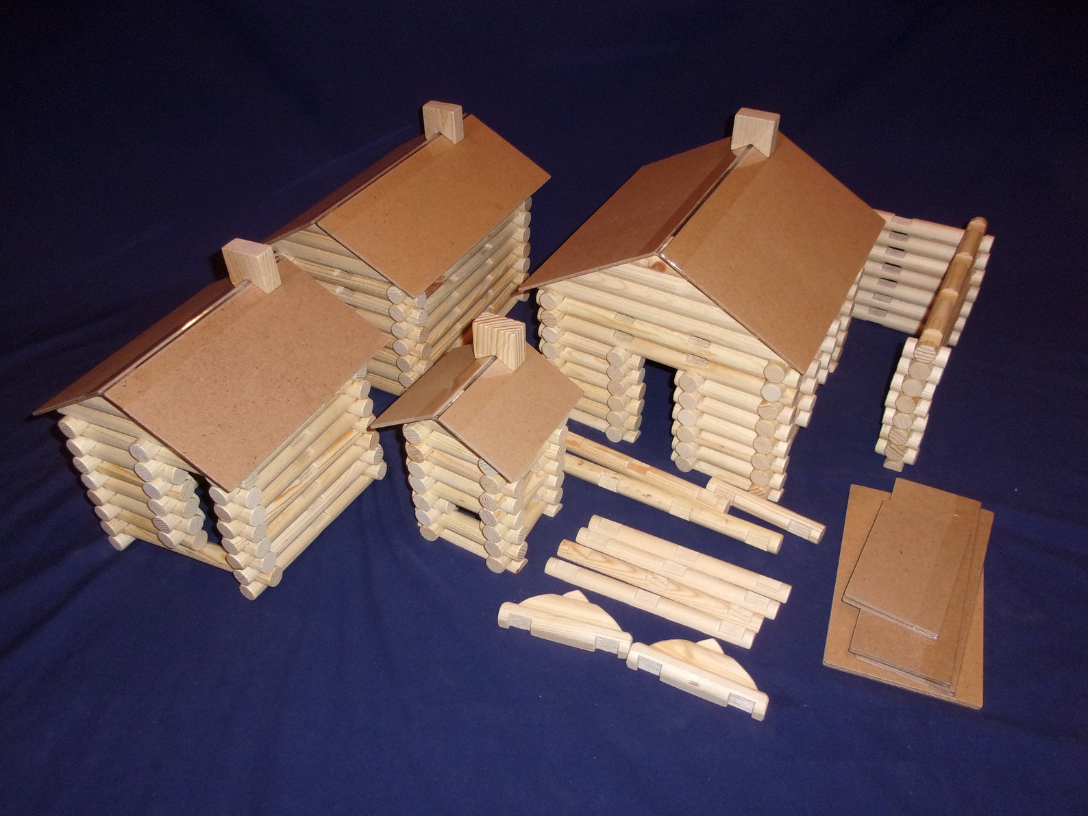 250 Piece Handmade 'lincoln Logs' Extra Large Set - Etsy