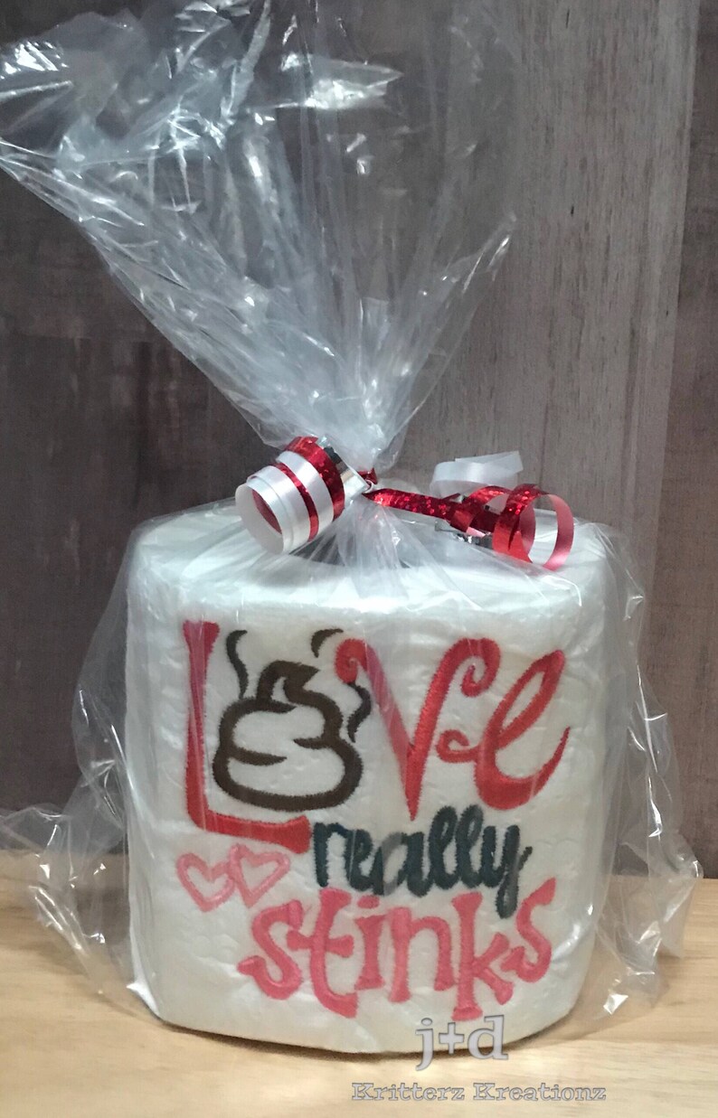 Love Really Stinks. Valentines Day Embroidered Toilet Paper. - Etsy