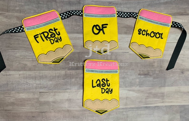 First/last Day of School Banner. Pencil Banner. First Day of School ...