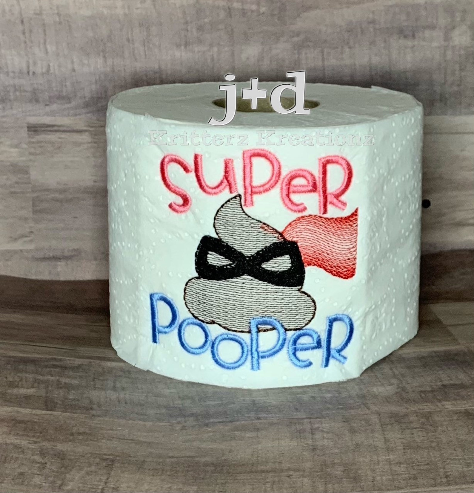 Super Pooper. Poop Embroidered Toilet Paper. Embroidered Toilet Paper ...