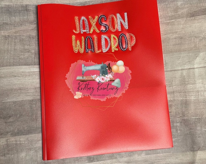 Personalized Embroidered Plastic Folder: Back to School Supplies With ...