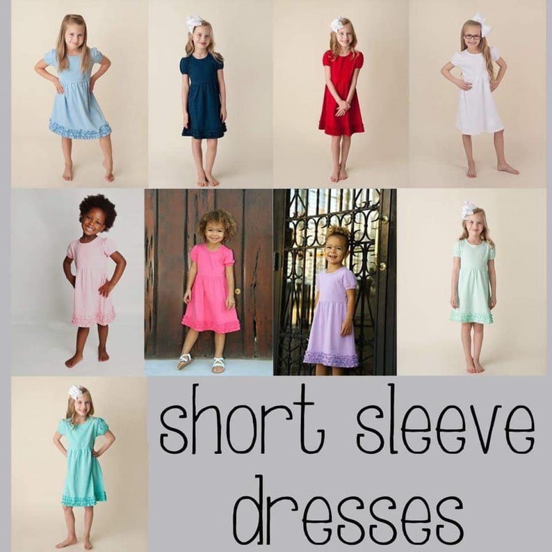 Personalized Girls Ruffle Dress. Girls Applique Dress. Name Dress ...