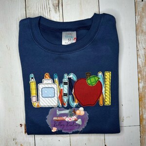 Back to School Boys Shirt. First Day of School Shirt. School Supplies ...