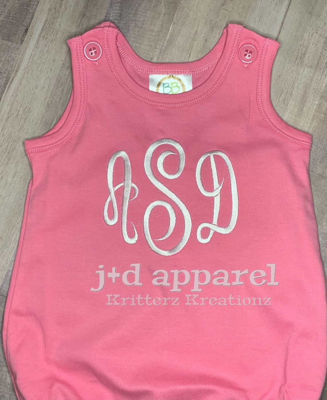 Circle Monogram Baby Bubble. Monogram. Personalized. Summer. - Etsy