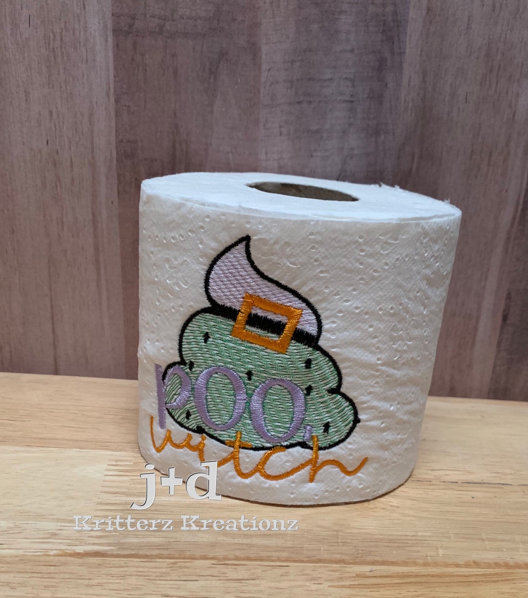 Halloween Decor. Poo Witch. Witch. Poop. Halloween Embroidered Toilet ...