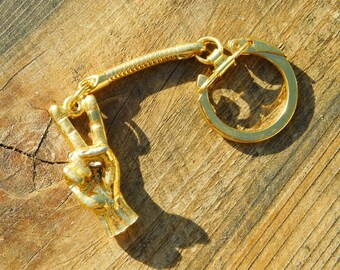 Brass keychain | Etsy