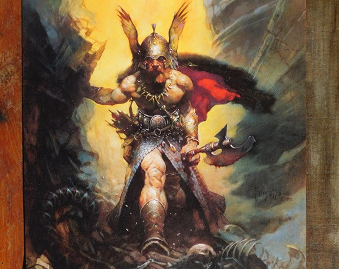 Vintage Original 70's Frank Frazetta Dark Kingdom Molly Hatchet Viking ...