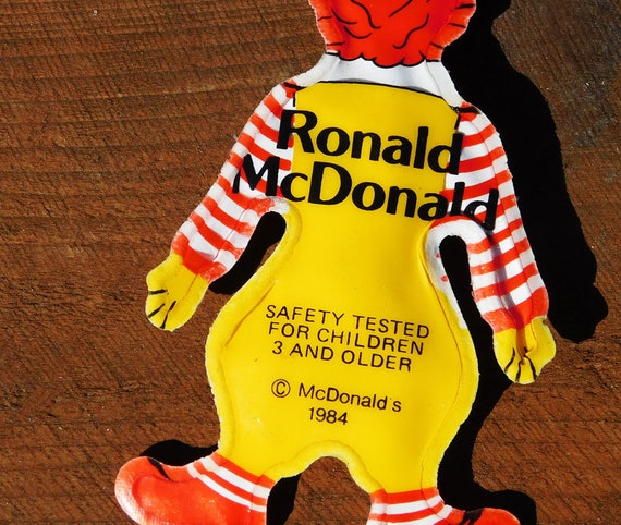 Vintage 80s Mcdonalds Ronald McDonald Keychain - Gem