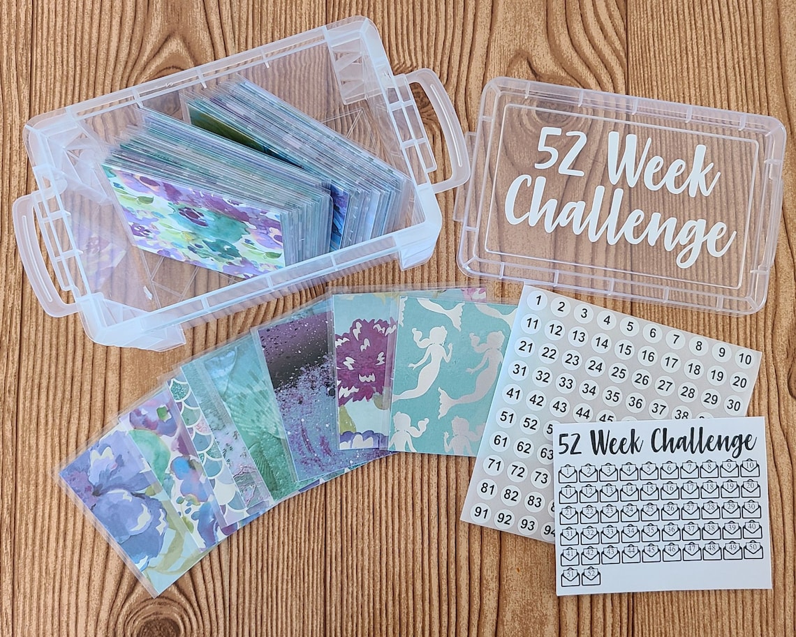 52 Week Challenge Box Money Saving Challenge 52 Envelope - Etsy 52 Week Challenge Box Money Saving Challenge 52 Envelope - Etsy