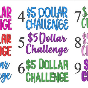 5 Dollar Challenge Savings Jar - Etsy