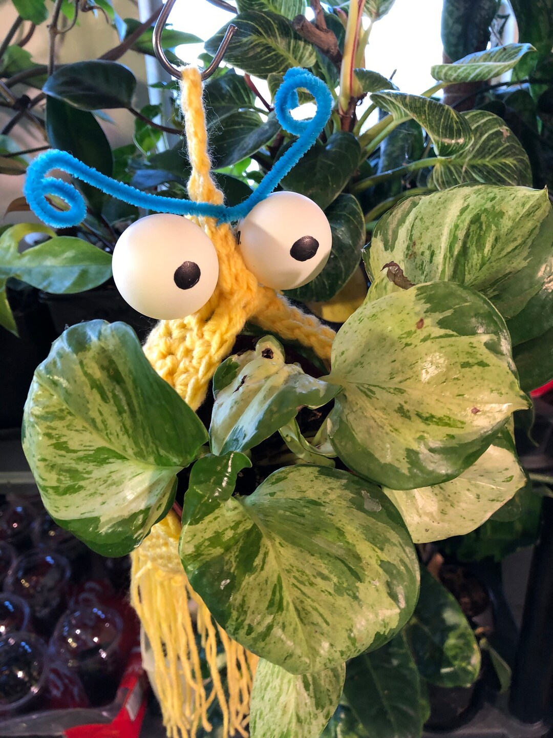 Crochet Pattern Yip Yip Monster Alien Crochet Hanging Basket, Amigurumi Plant Holder, Potted ...