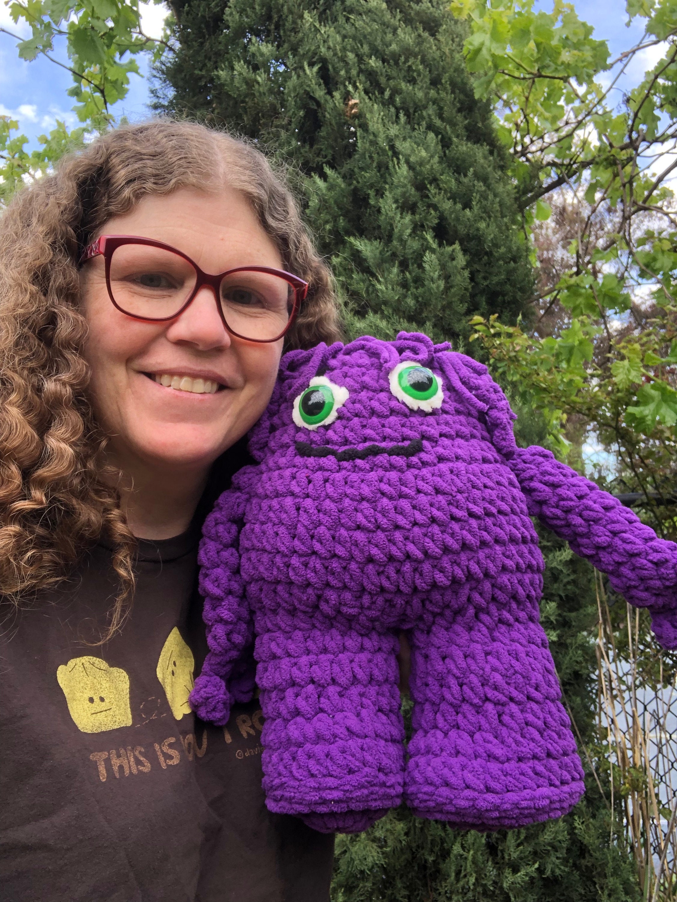 Blue Imaginary Friend Amigurumi Doll Pattern Crochet Monster Plushie ...