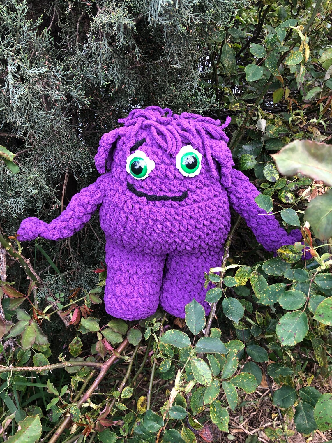 Blue Imaginary Friend Amigurumi Doll Pattern Crochet Monster Plushie ...