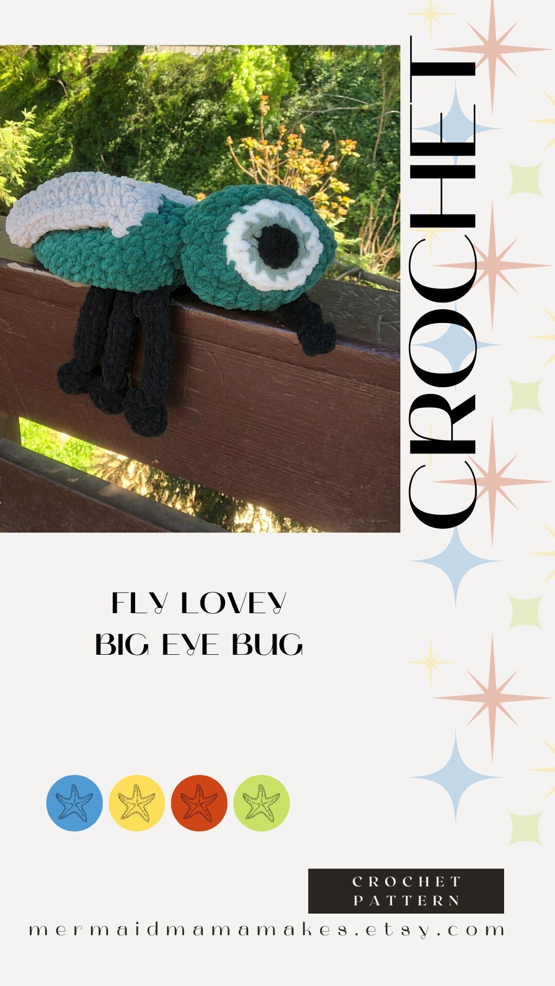 Crochet Fly Plush Pattern Soft Toy - Baby Snuggler - Plush Amigurumi ...