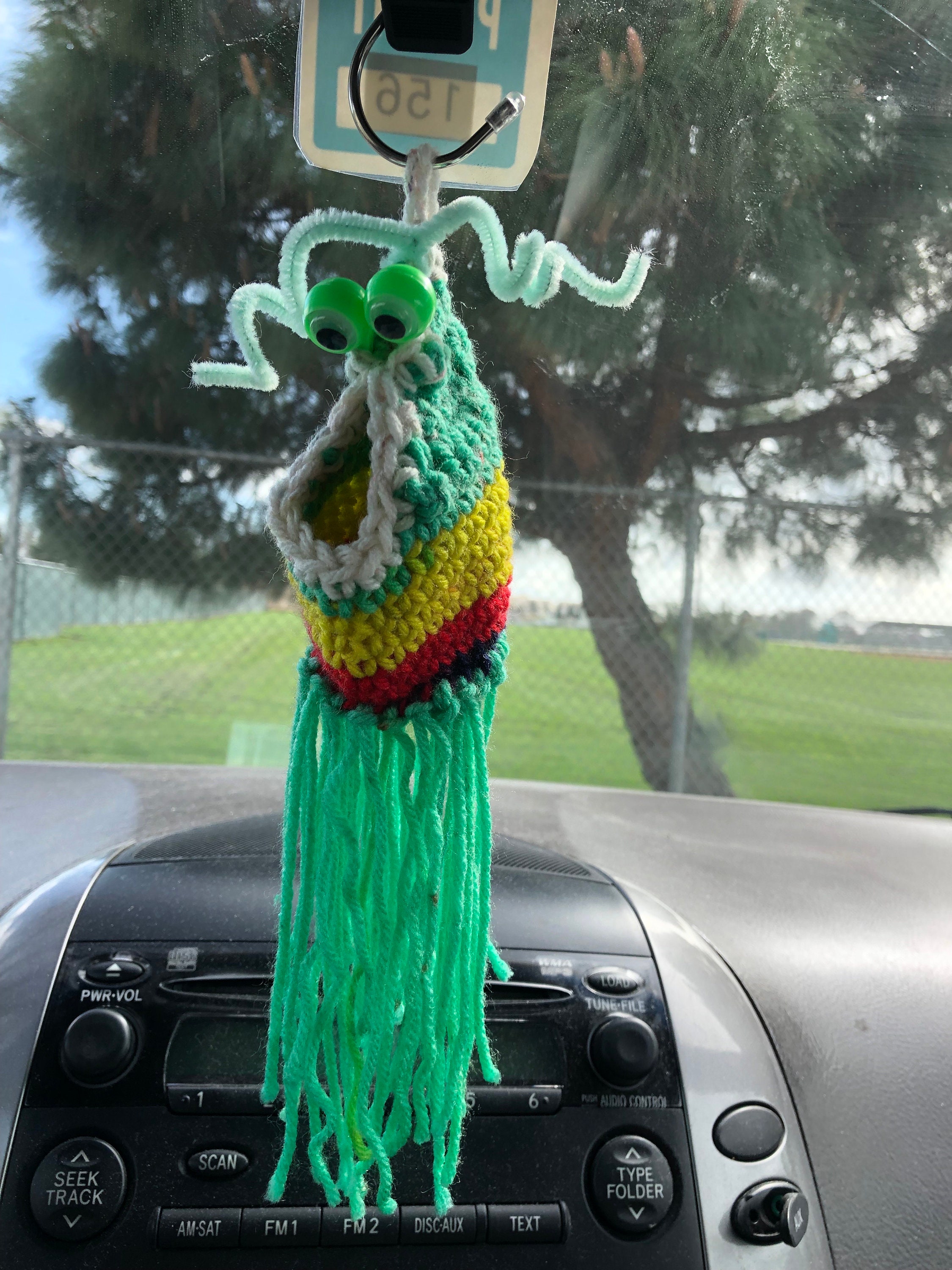 Yip Yip Monster Alien Crochet Friend Car Hanger Mini Purse Clip Backpack Buddy Crochet Pattern ...