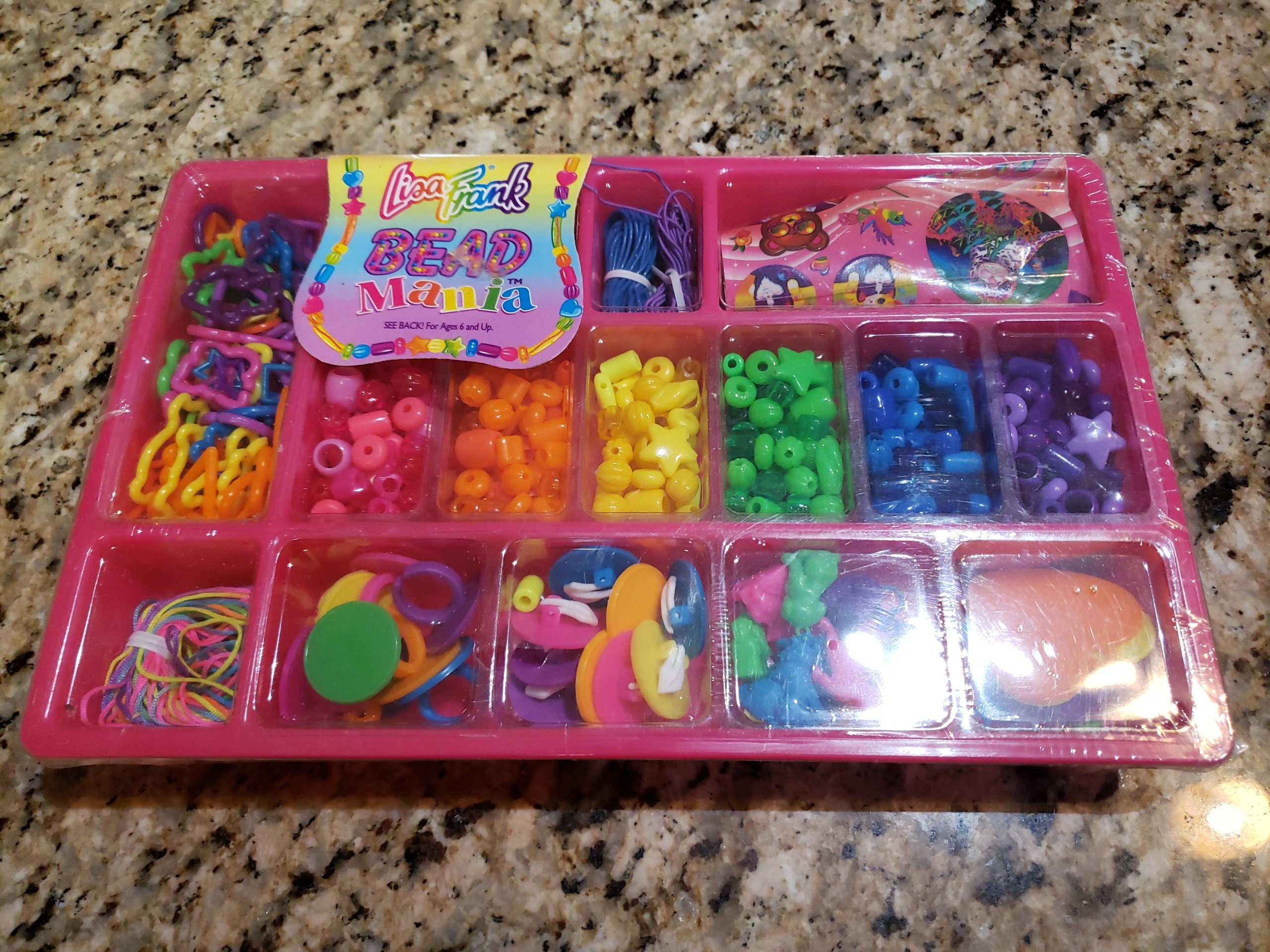 Vintage Lisa Frank Bead Mania Kit NIP Pink | Etsy