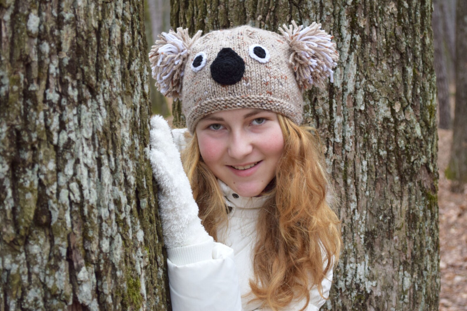 Koala Hat Animal Knit Beanie Toddler Hats Baby Girl Knitted Hat Women ...