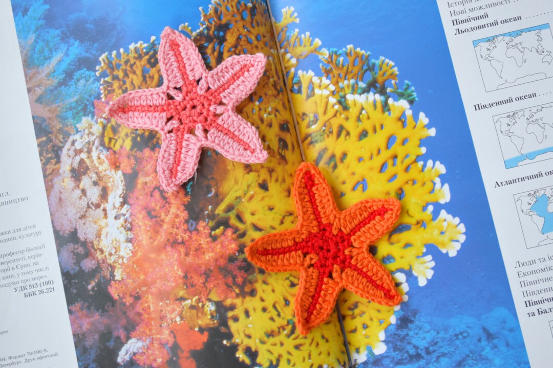 Starfish Applique Crochet Summer Beach Theme Decor Embellishments ...