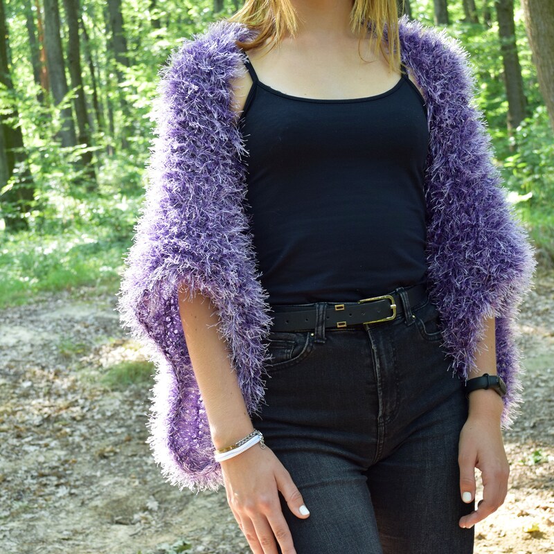 Purple Shrug - Etsy