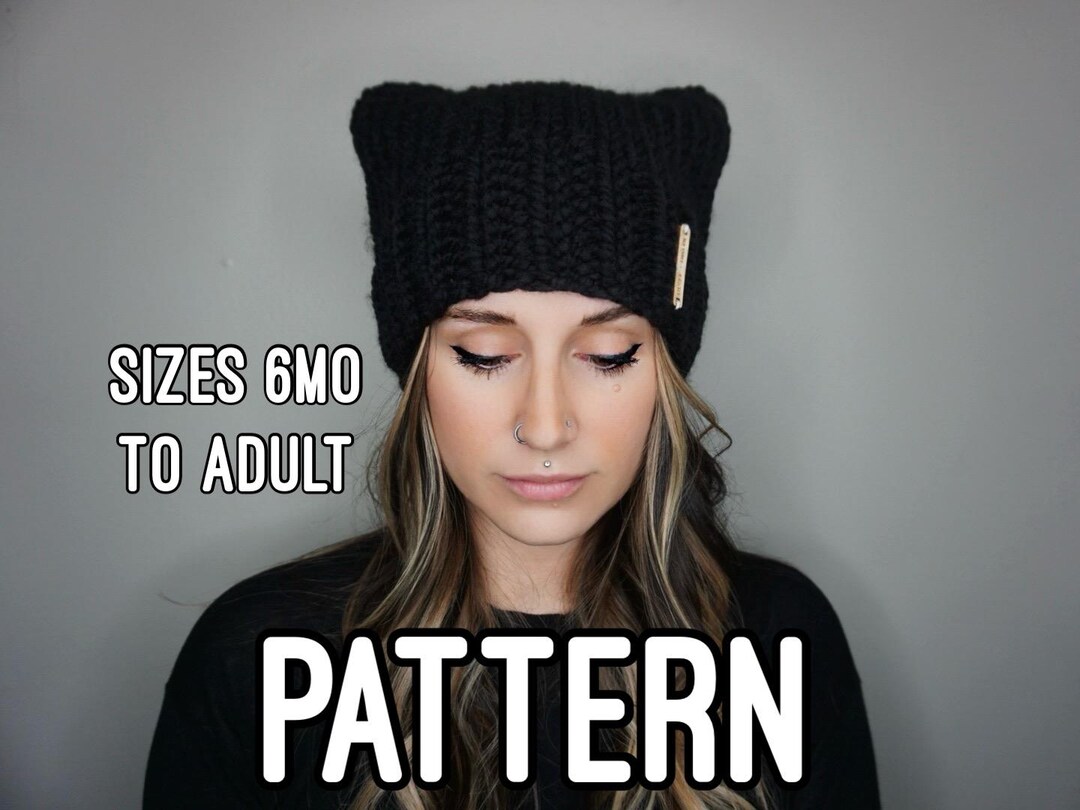 KNITTING PATTERN - the Cat Ear Beanie by Charlie & Luna Co. | Knitting ...