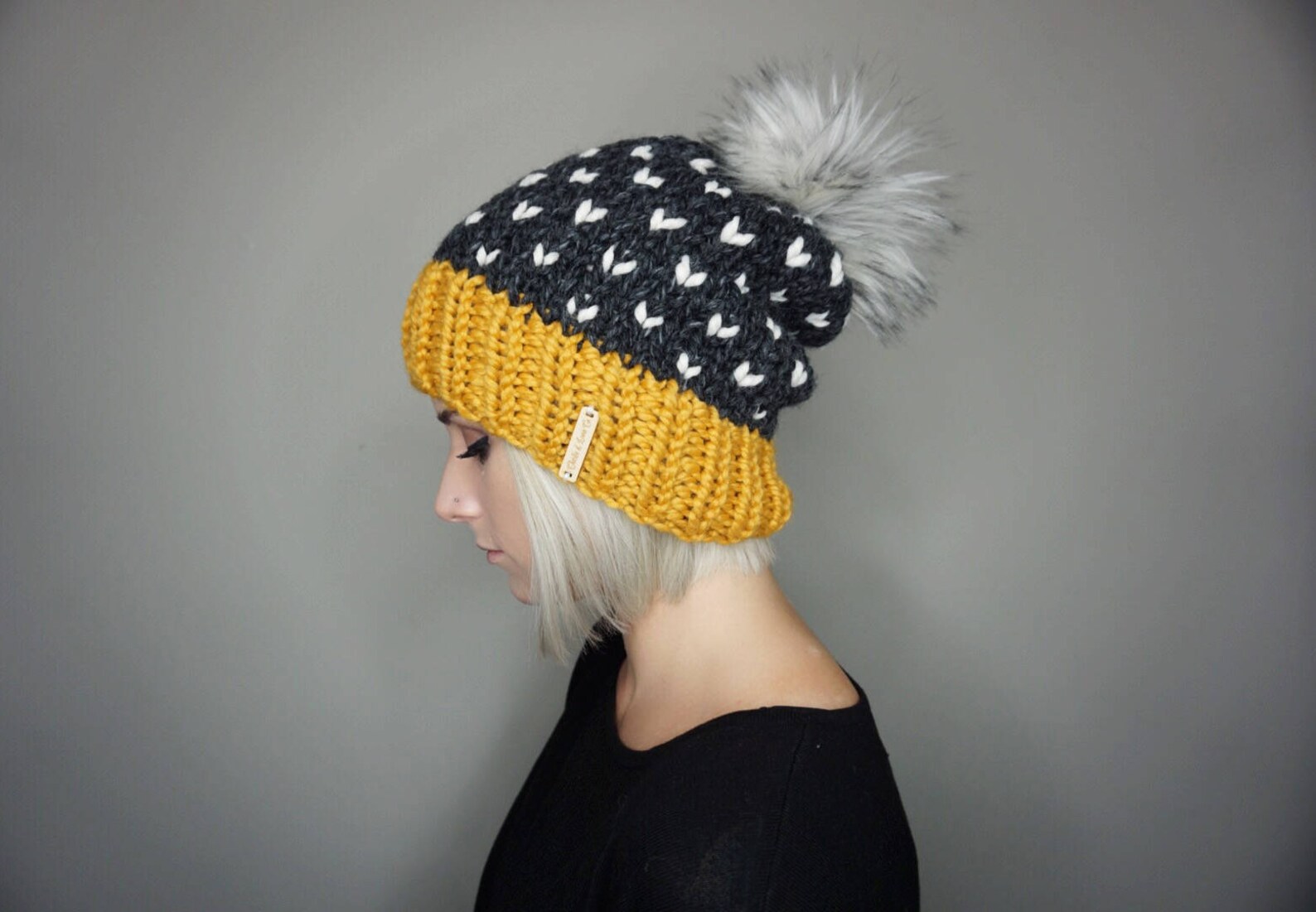 The Lila Beanie in Indie | Charlie & Luna Co., Unisex, Faux Fur Pom ...