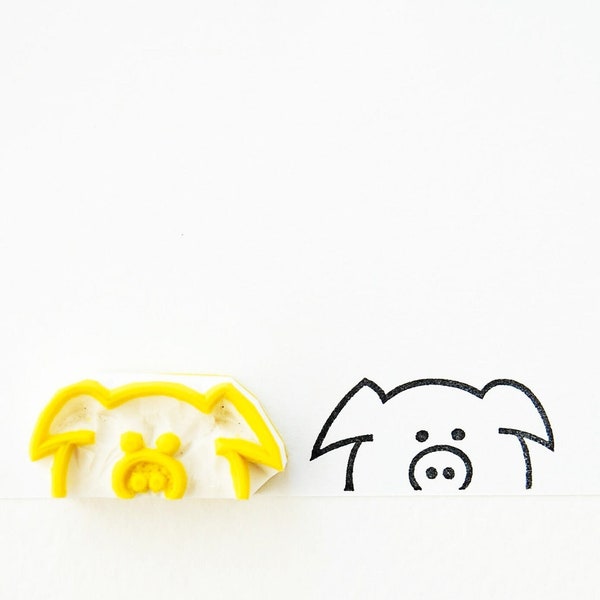 Pig Rubber Stamp - Etsy