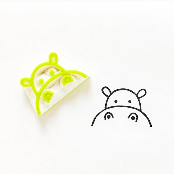Hippo Stamp - Etsy