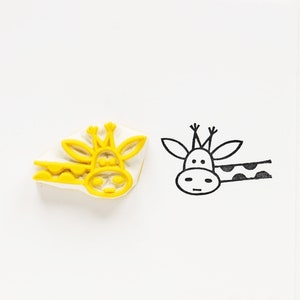Giraffe Stamp, Peekaboo Stamp, Giraffe Gift, Custom Rubber Stamp, Hand ...