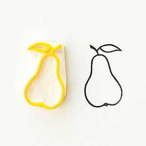 Pear Rubber Stamp, Botanical Stamp, Small Pear, Teacher Rubber Stamp ...
