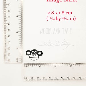 Monkey Stamp, Rubber Stamp, Ape Stamp, Funny Monkey, Small Rubber Stamp ...