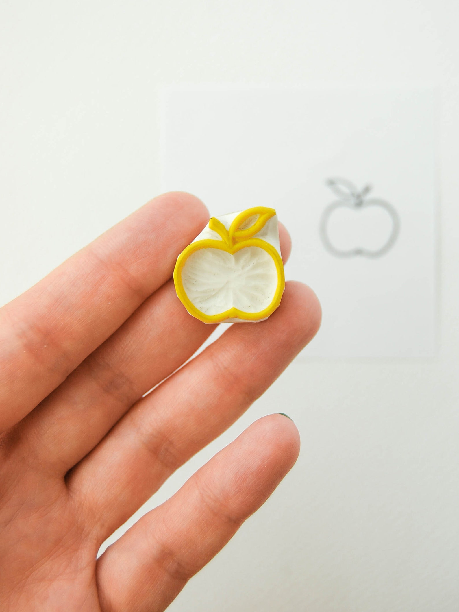 Apple Stamp Fruit Stamp Teachers Gift Back to School - Etsy