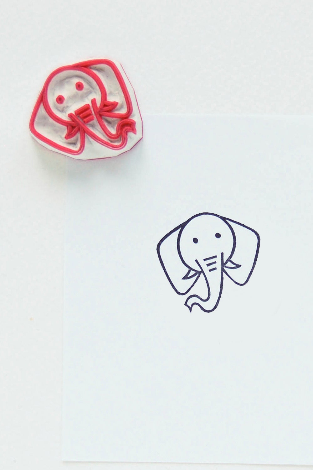 Elephant Stamp handmade stamps African animal Zoo stamp | Etsy