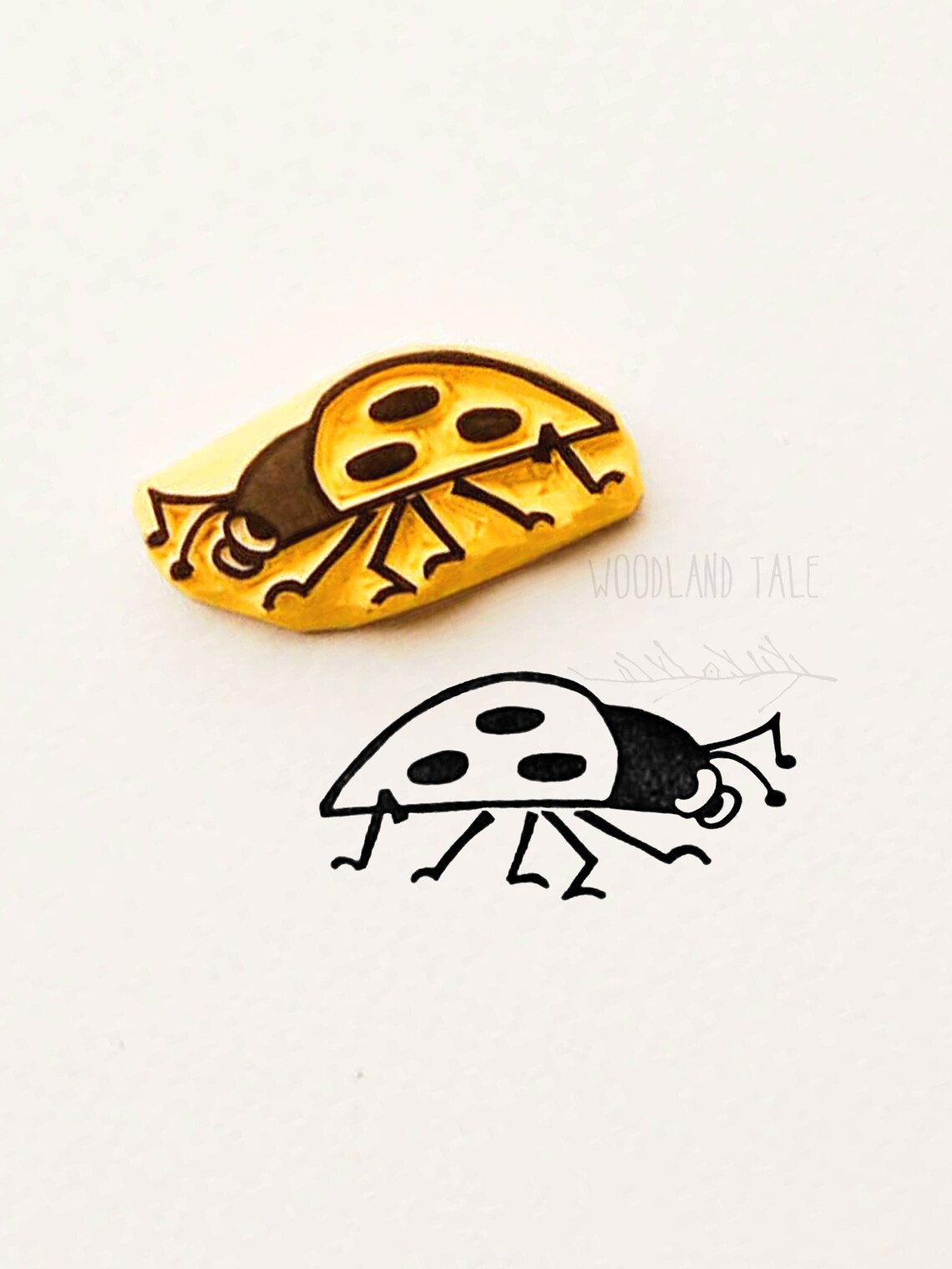 Creeping Bug Stamp Funny Bug Stamp Lady Bug Stamp Ladybug | Etsy