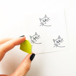 Cat Stamp, Custom Rubber Stamps, Cute Cat Lover Gift, Hand Carved Stamp ...