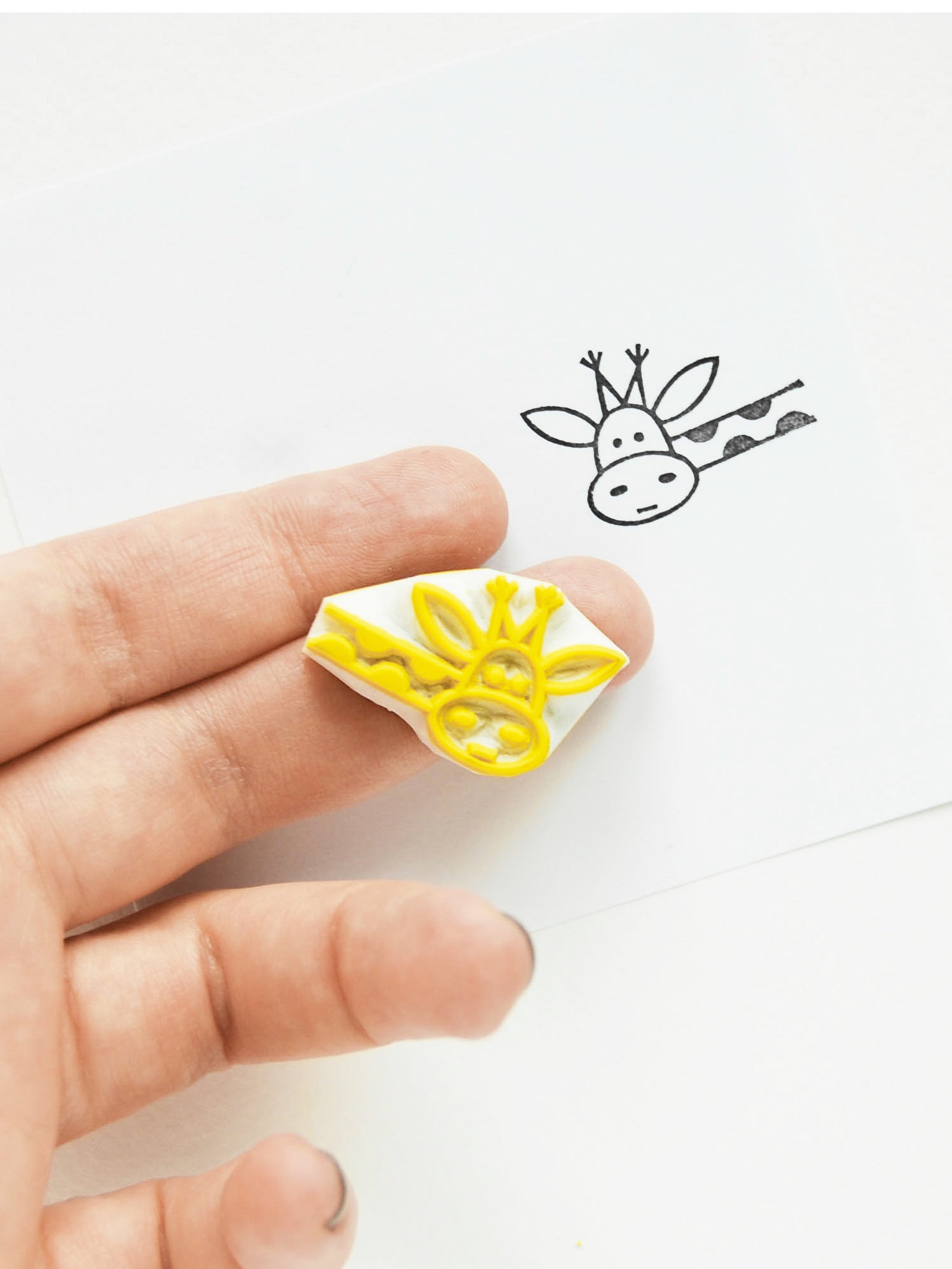 Giraffe Stamp Peekaboo Stamp Giraffe Gift Custom Rubber - Etsy