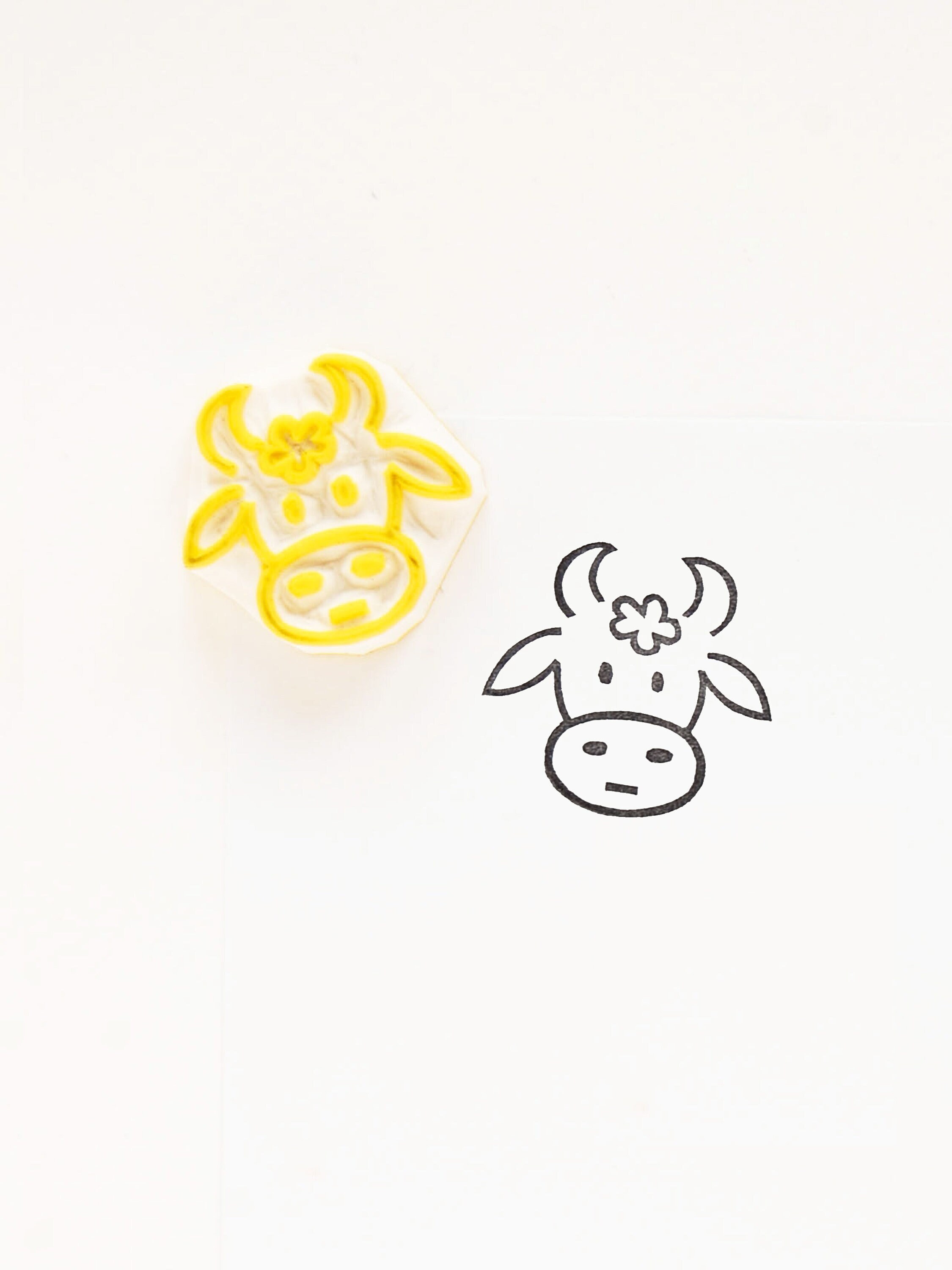 Cow stamp Bull stamp calf stamp rubber stamp birthday | Etsy