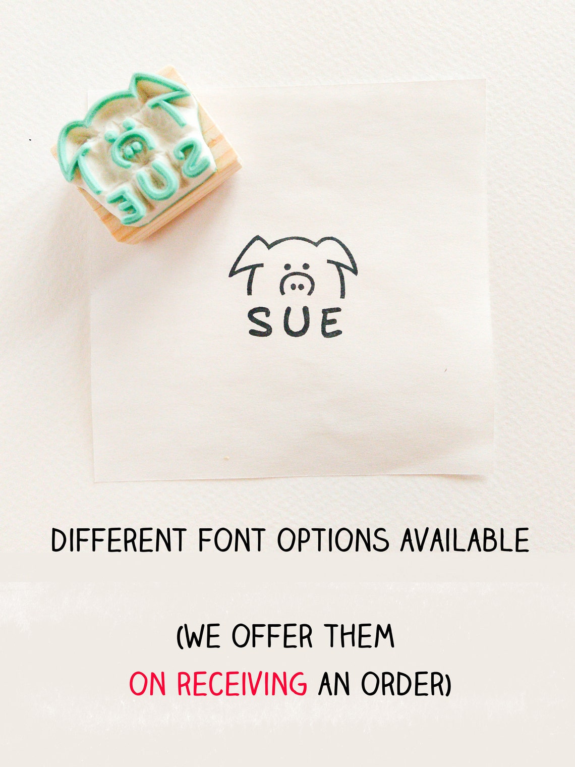 Pig Stamp Rubber Stamp Animal Stamp Small Pig Coworker | Etsy Canada