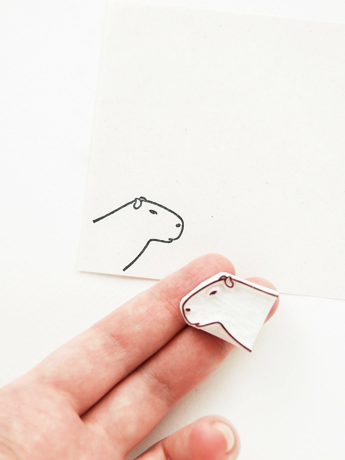 Capybara Stamp Hand Carved Stamp Capy Name Stamp Capy - Etsy