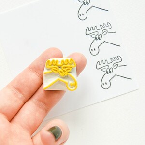 Elk Stamp Woodland Creature Moose Stamp Peekaboo Stamp - Etsy Ireland
