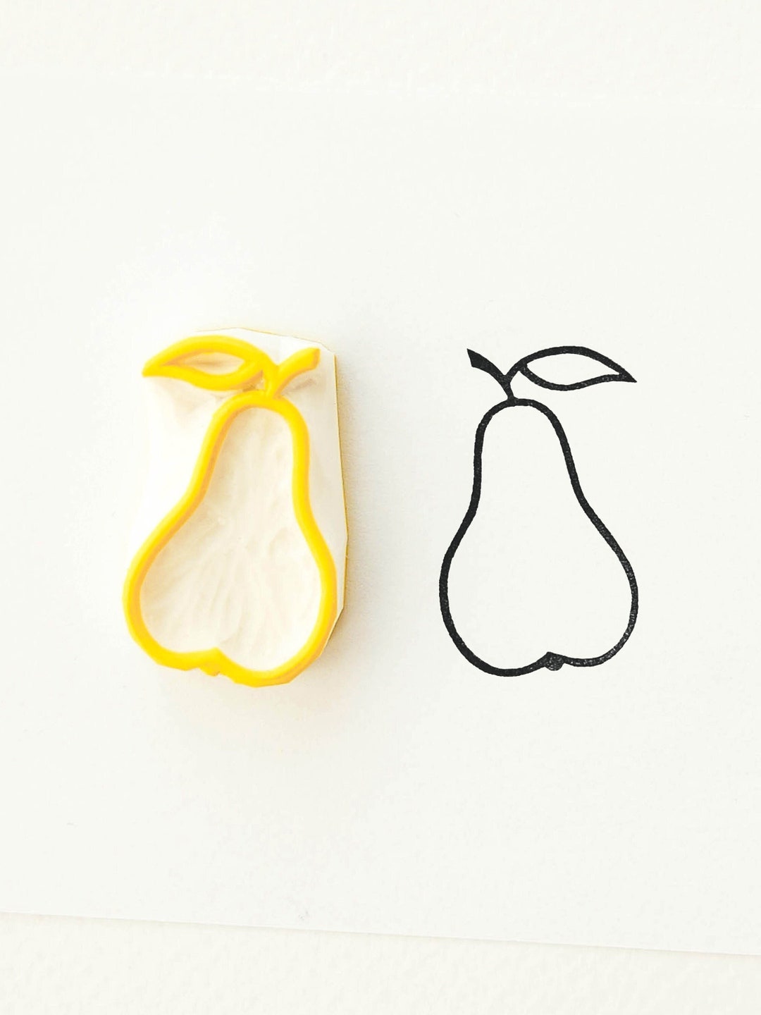 Pear Rubber Stamp, Botanical Stamp, Small Pear, Teacher Rubber Stamp ...