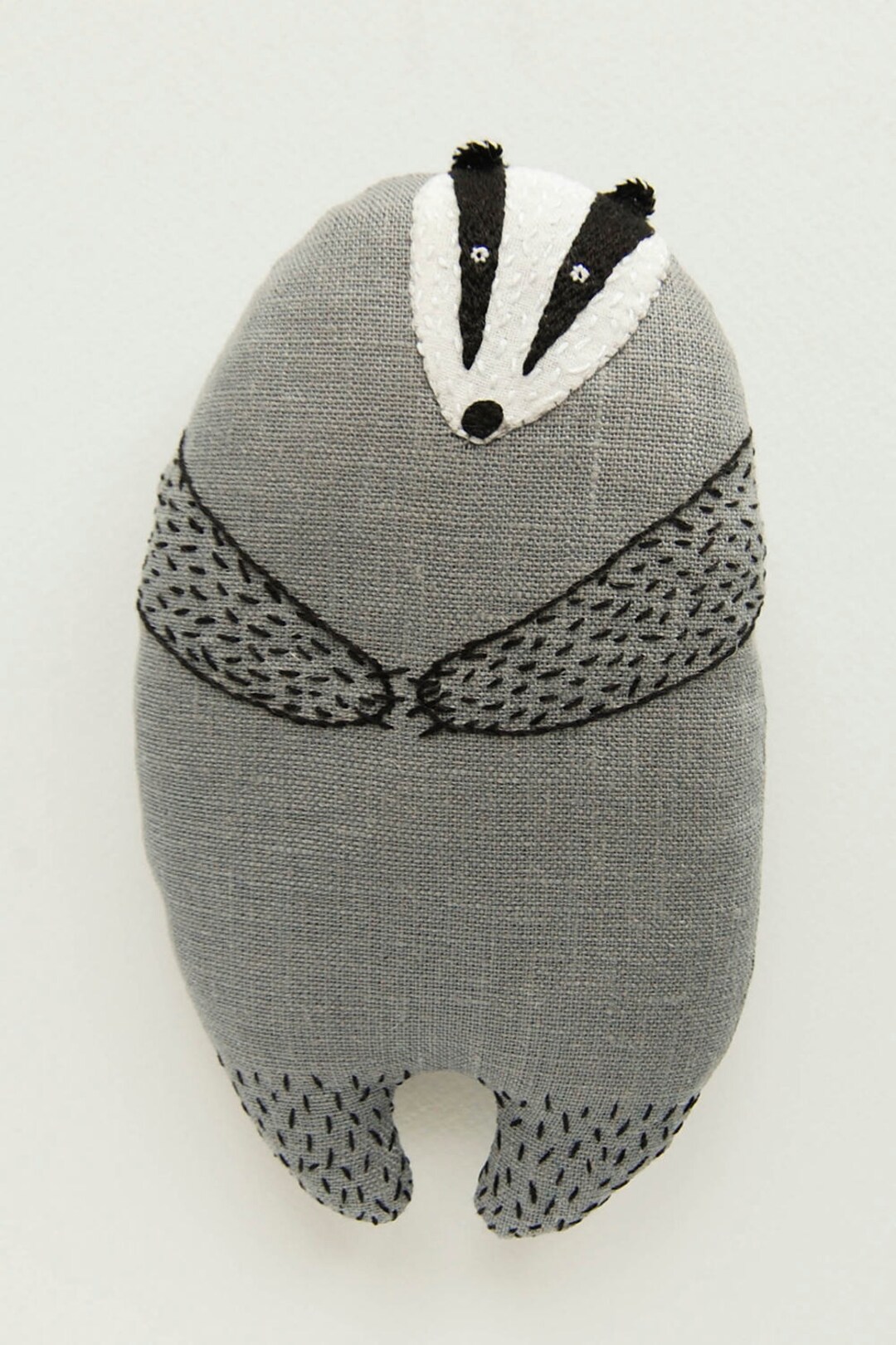 Small Badger Plush, Woodland Shelf Decor, Stuffed Badger, Badger Softie ...